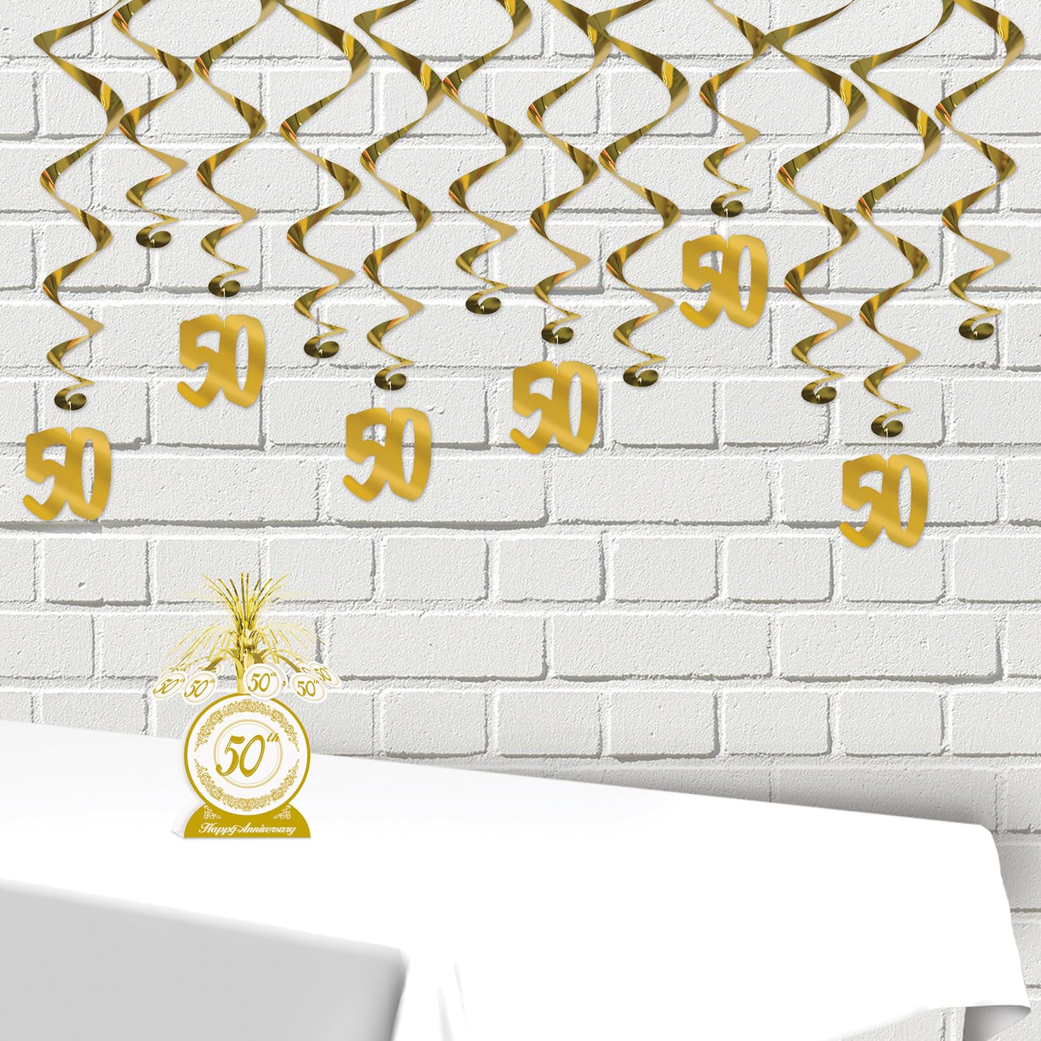 50th Anniversary Centerpiece Party Accessory (1 count) (1/Pkg)