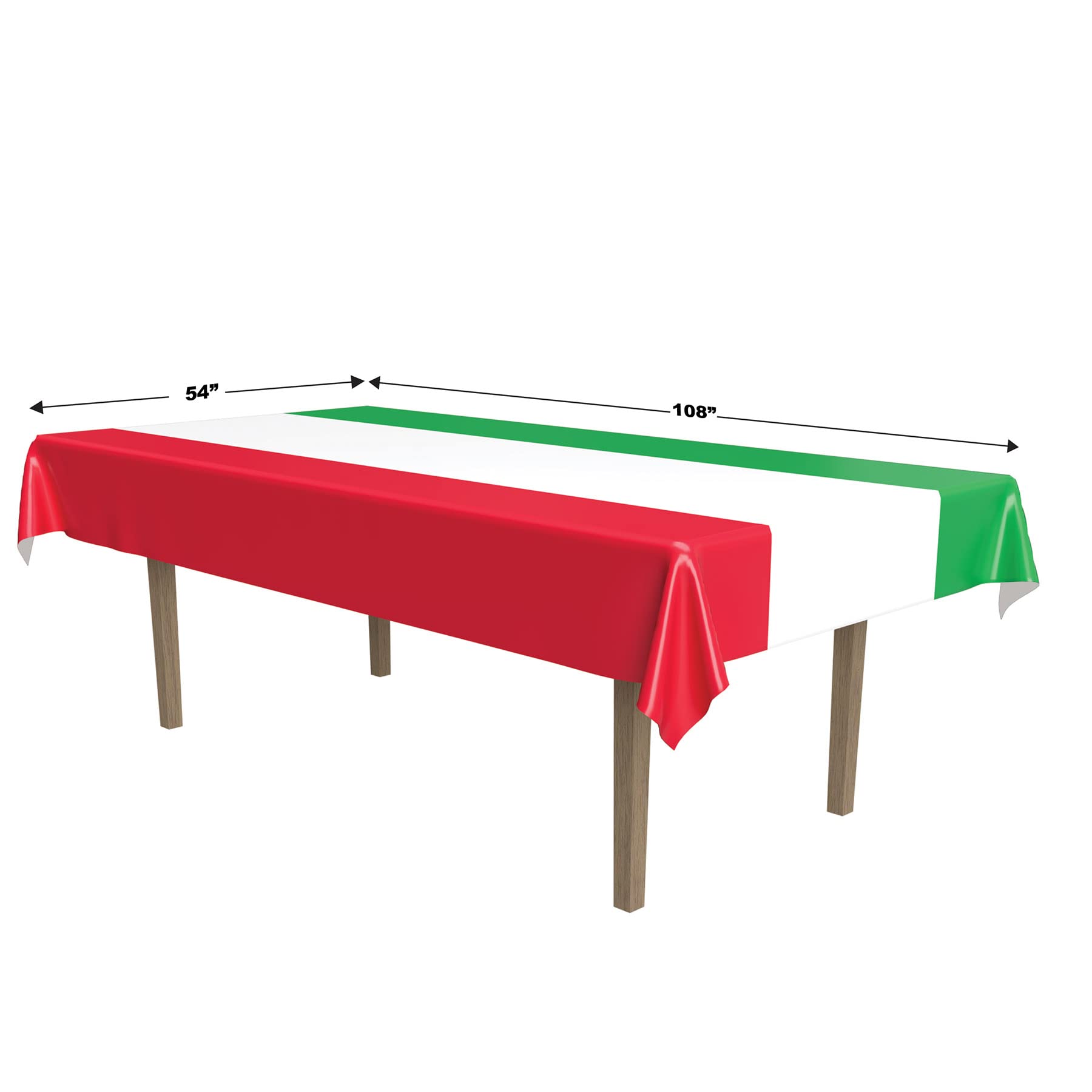 Beistle Plastic International Rectangle Italian Tablecover Fiesta Tableware