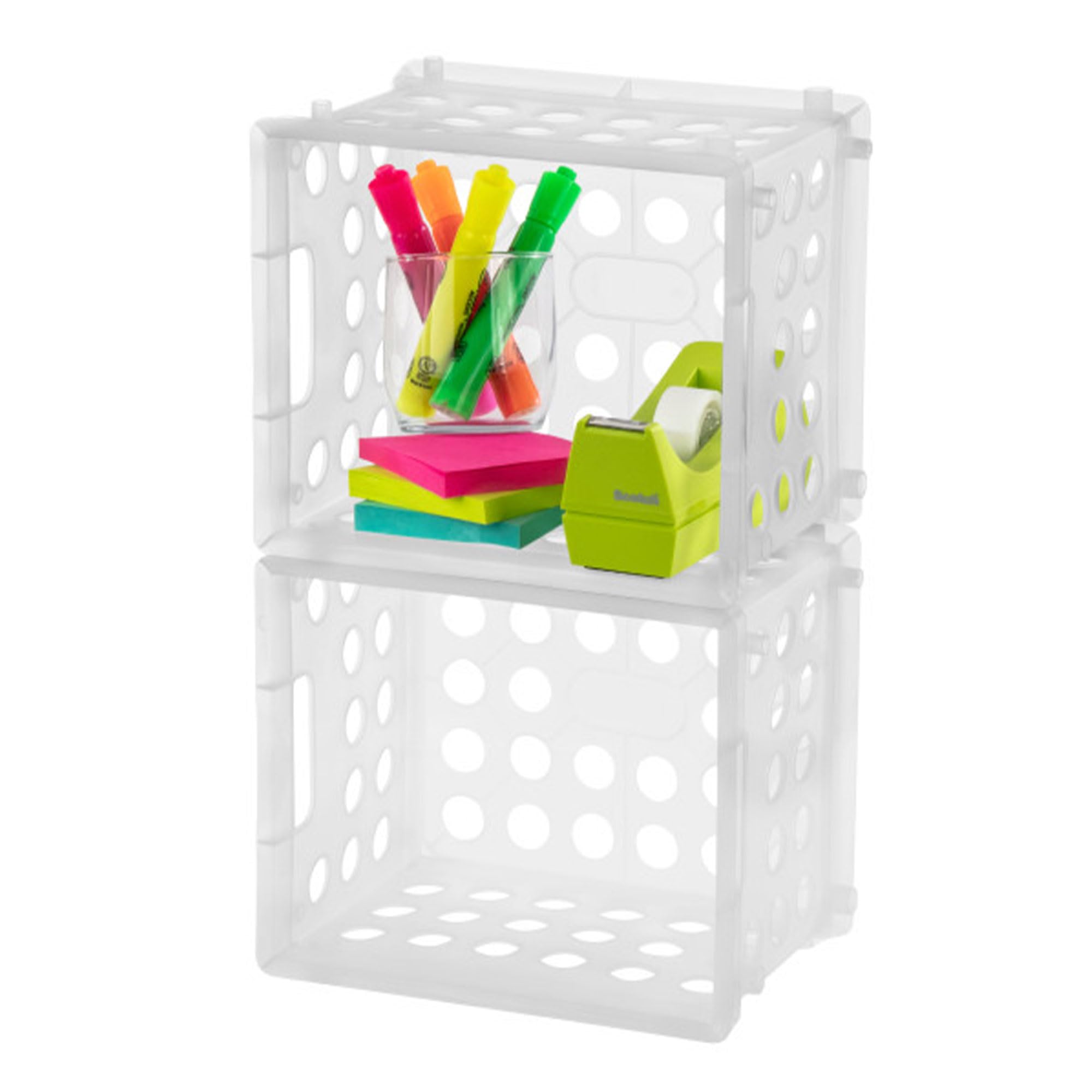 Sterilite 16958612 Mini Crate, Clear, 12-Pack,Small