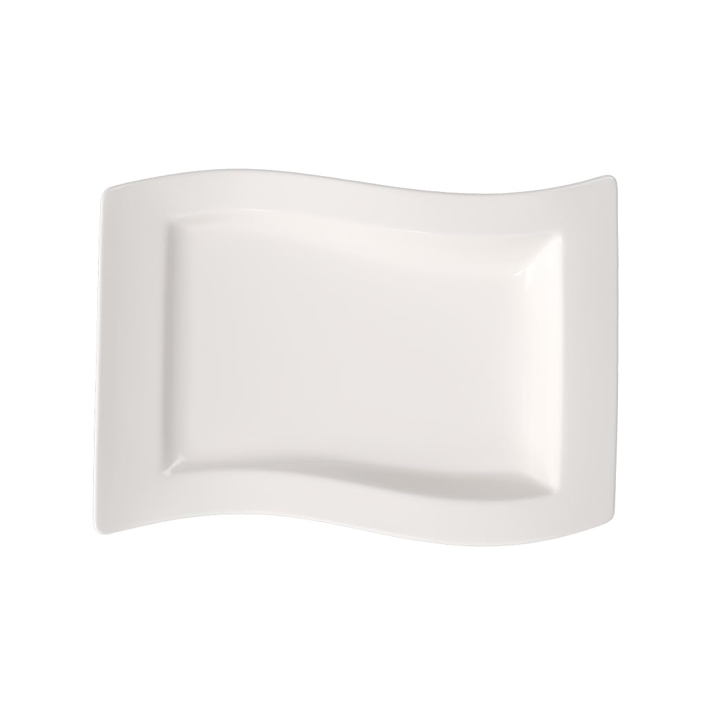 Villeroy & Boch New Wave Gourmet Plate, 13 x 9.5 in, White