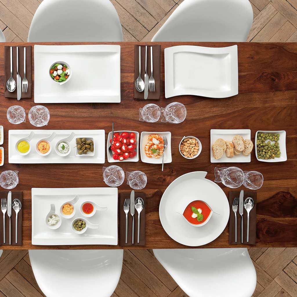 Villeroy & Boch New Wave Gourmet Plate, 13 x 9.5 in, White