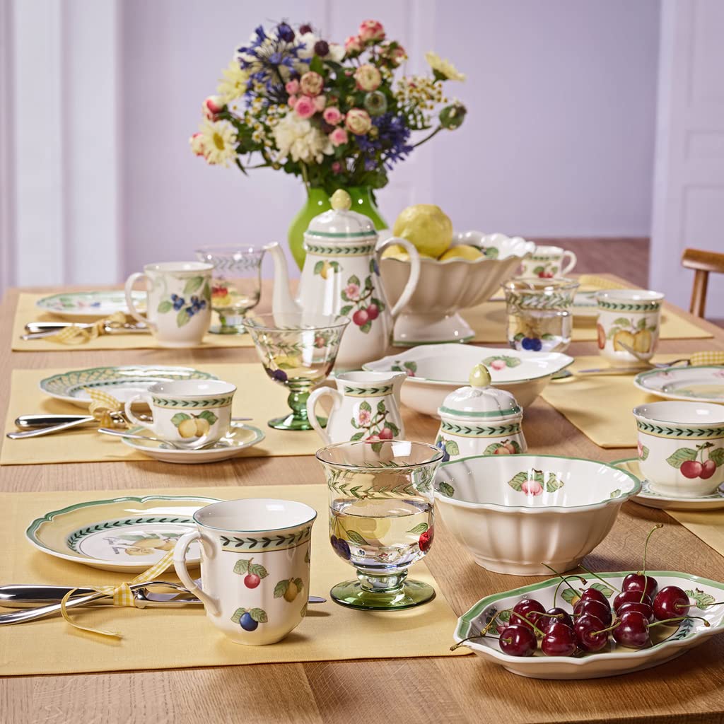 Villeroy & Boch French Garden Fleurence Oval Platter, 17.25 in, White/Multicolored