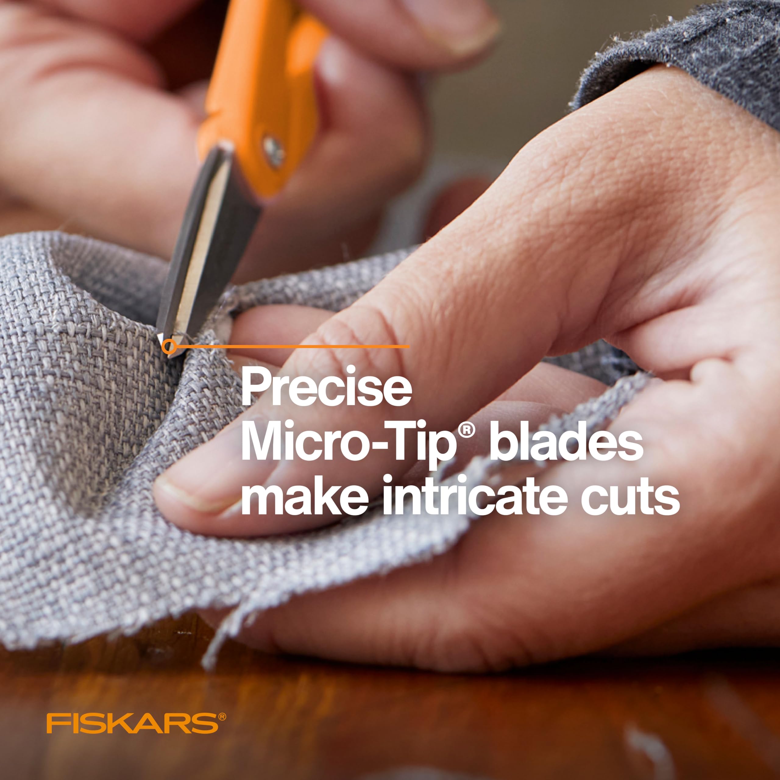 Fiskars 67517197J Original Orange-Handled Scissors 8 Inch and 5 Inch, 2-Piece Set, Orange