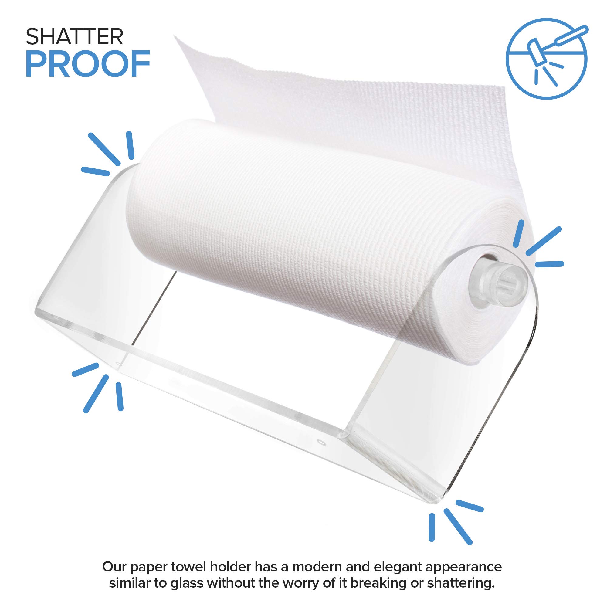 Acrylichomedesign Wall Mount Acrylic Paper Towel Holder,Clear