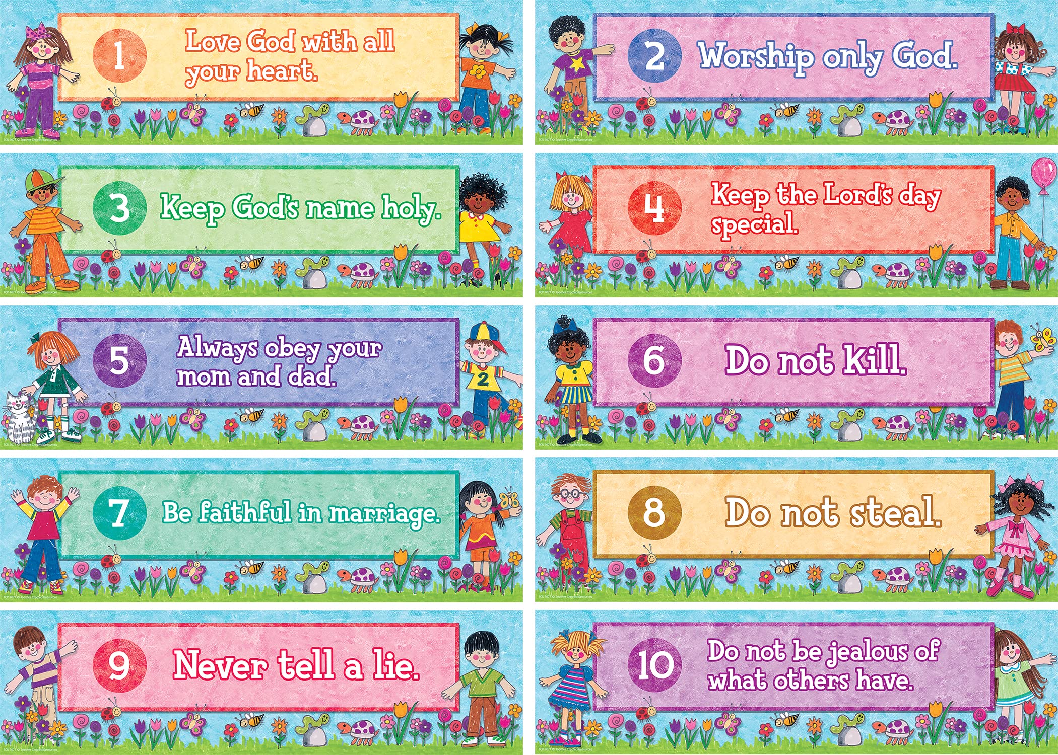 Teacher Created Resources Ten Commandments Headliners (7077)