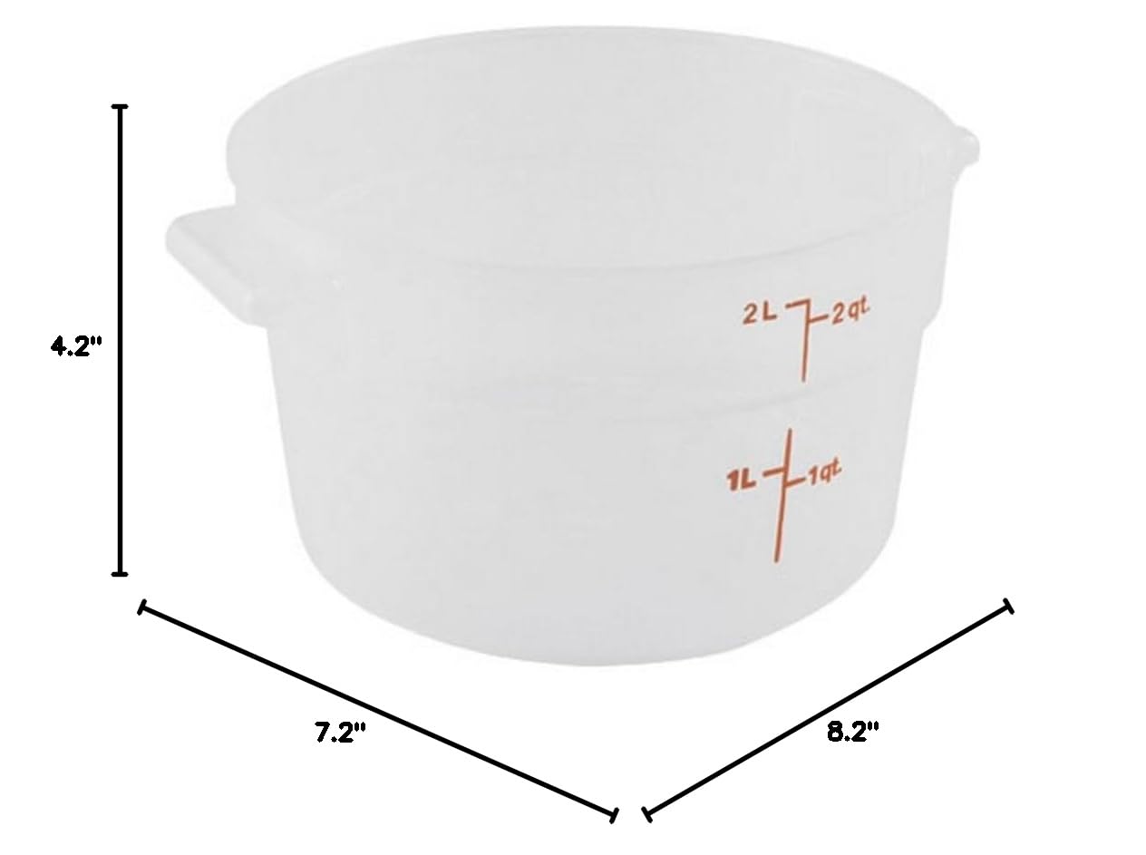 Cambro (RFS2PP190) 2 Qt. Round Polypropylene Food Storage Container - Camwear