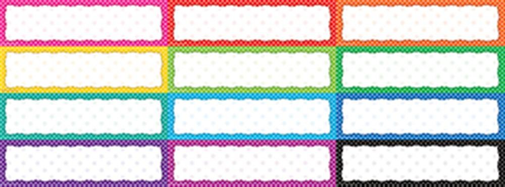 Teacher Created Resources Polka Dot Blank Headliners, Multi Color (4484)