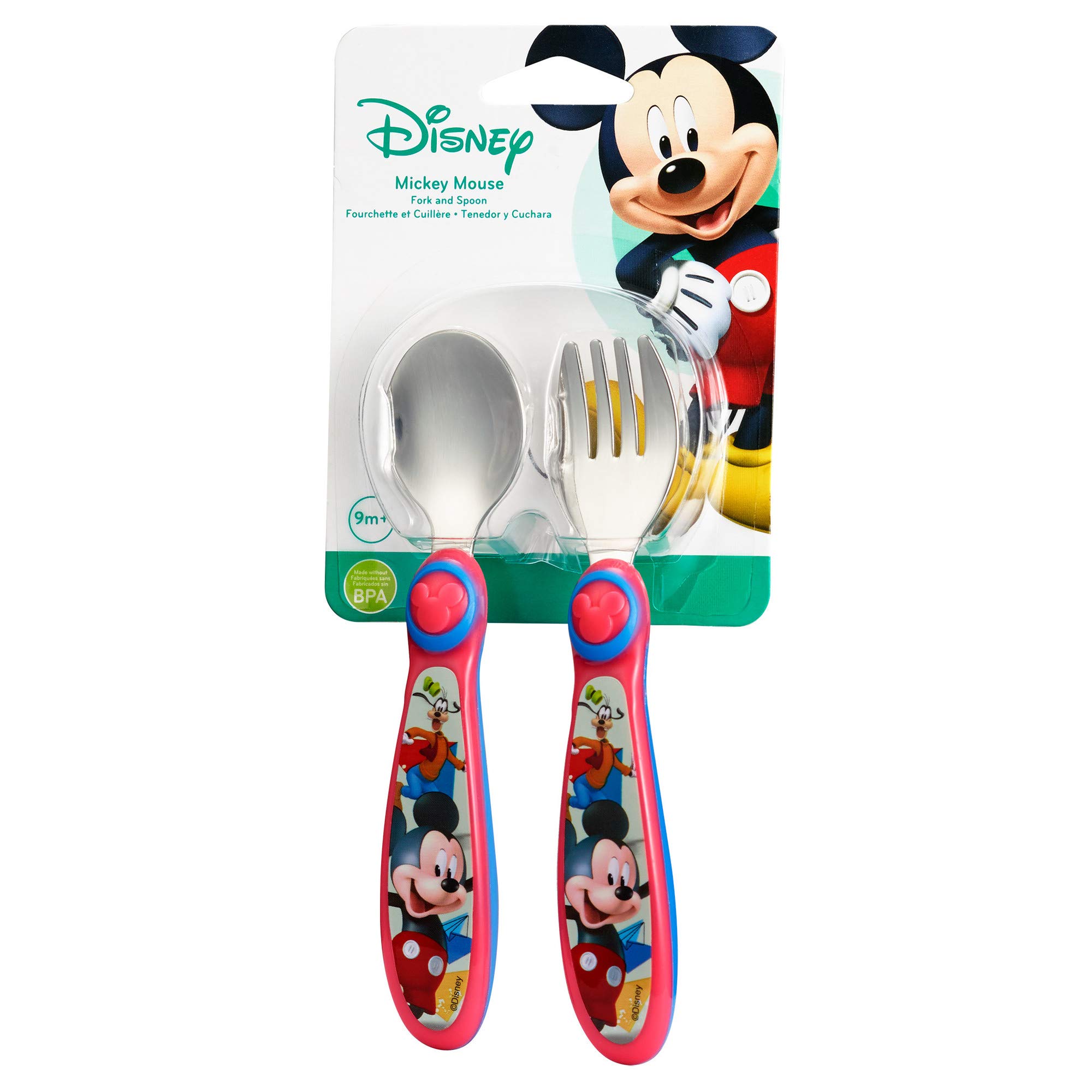 The First Years Disney Baby Mickey Mouse Stainless Steel Flatware for Kids