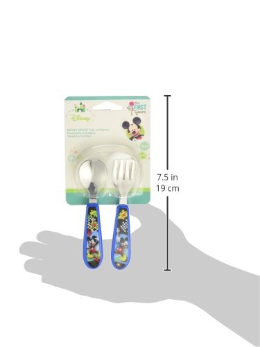 The First Years Disney Baby Mickey Mouse Stainless Steel Flatware for Kids