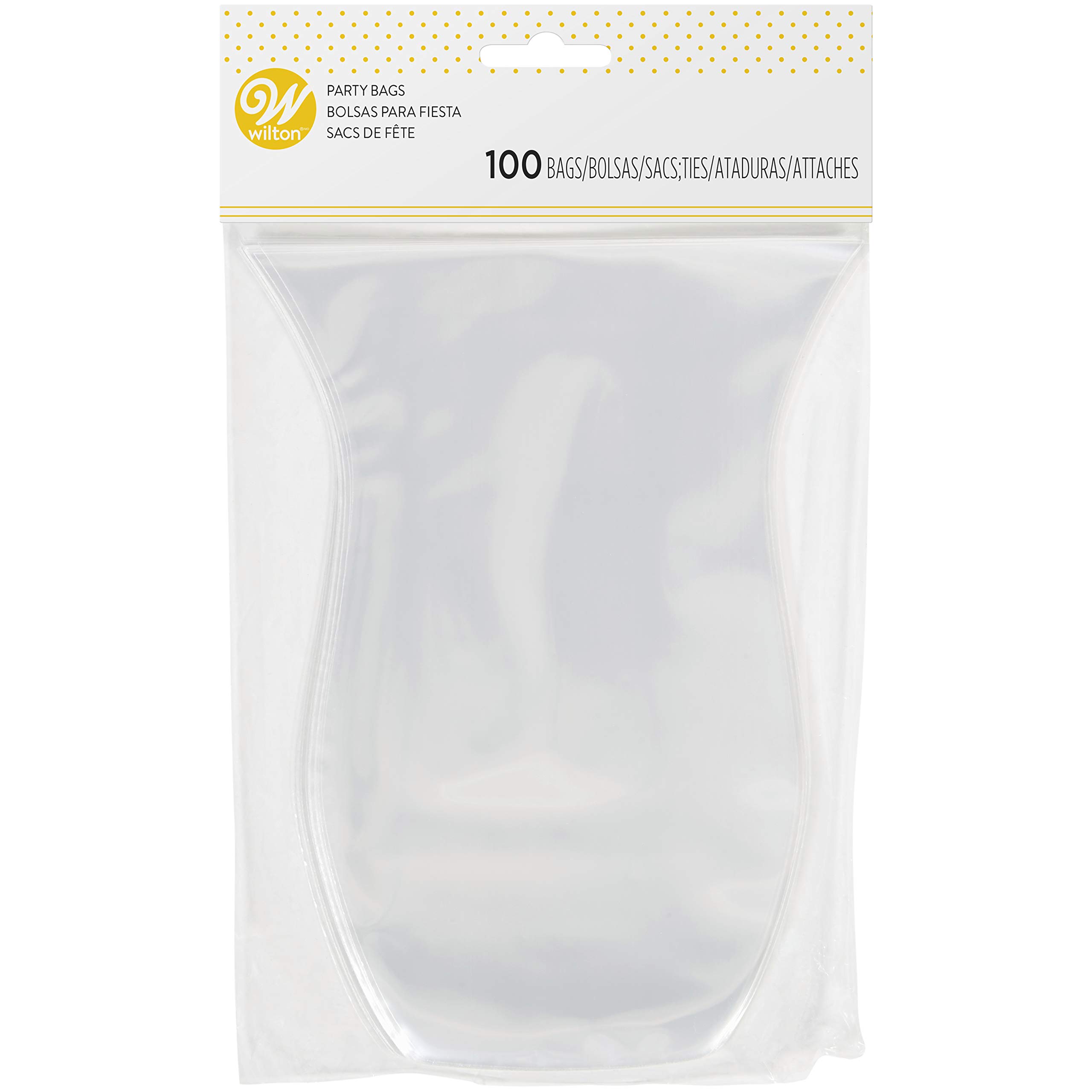 Wilton Shaped Treat Bags 4-1/2x7-1/4 100/Pkg-Clear