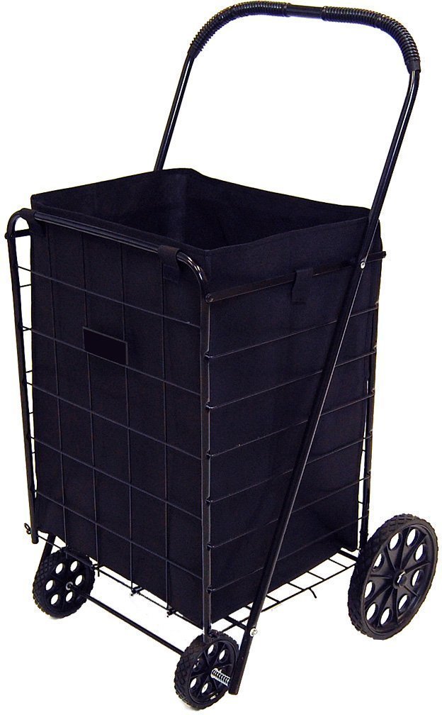 PrimeTrendz TM Folding Shopping CART Liner Insert with Cover in Black (Liner Only).