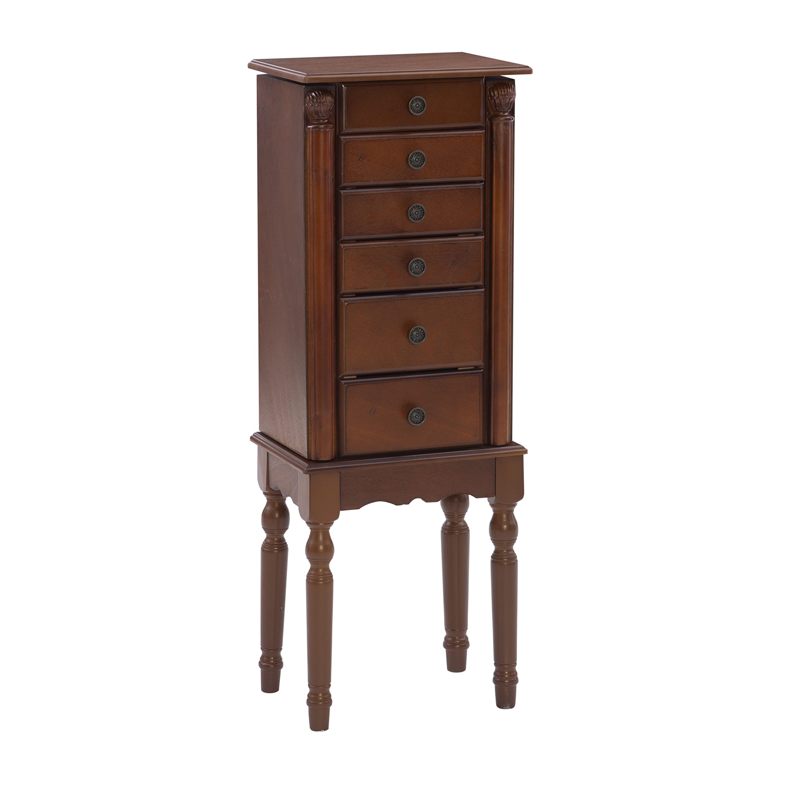 Powell Lightly Distressed "Deep Cherry" Jewelry Armoire