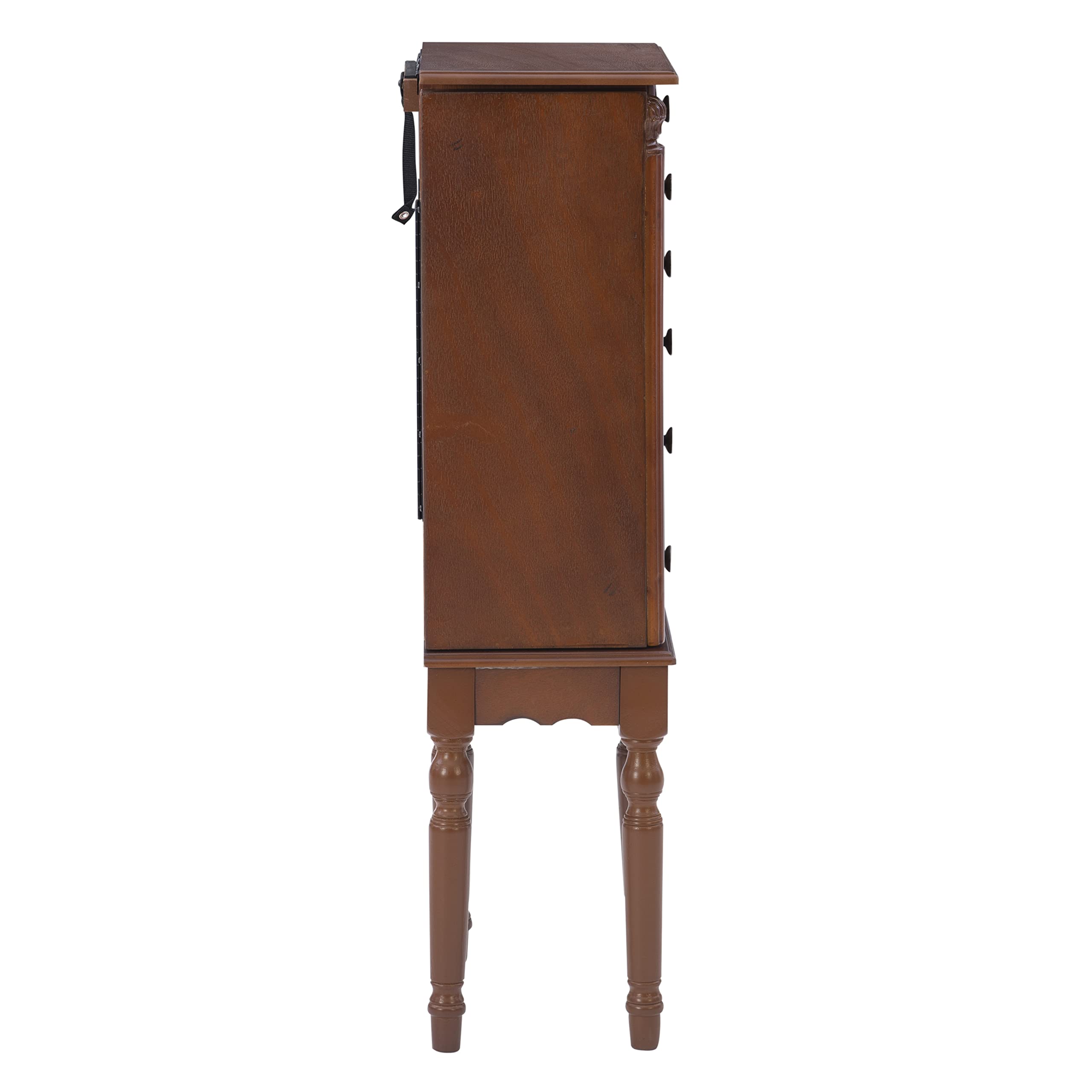 Powell Lightly Distressed "Deep Cherry" Jewelry Armoire