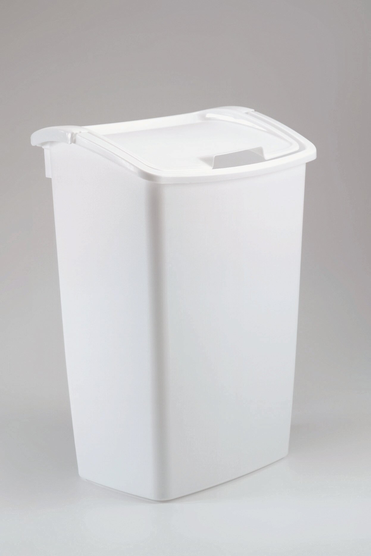 Rubbermaid FG280300BISQU Dual-Action Swing Lid Trash Can for Home, Kitchen, and Bathroom Garbage, 11.3 Gallon, Off-White Bisque, 45-quart, Tan