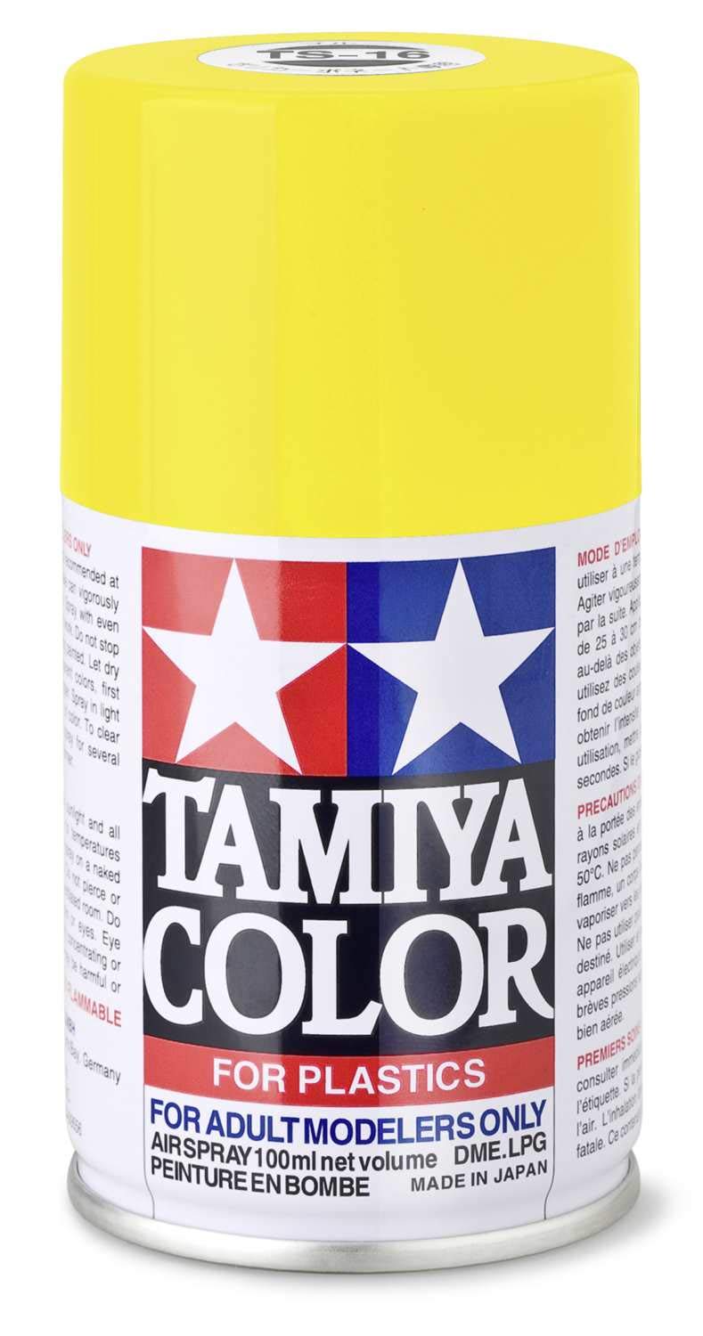 Tamiya 85016 Lacquer Spray Paint, TS-16 Yellow - 100ml Spray Can