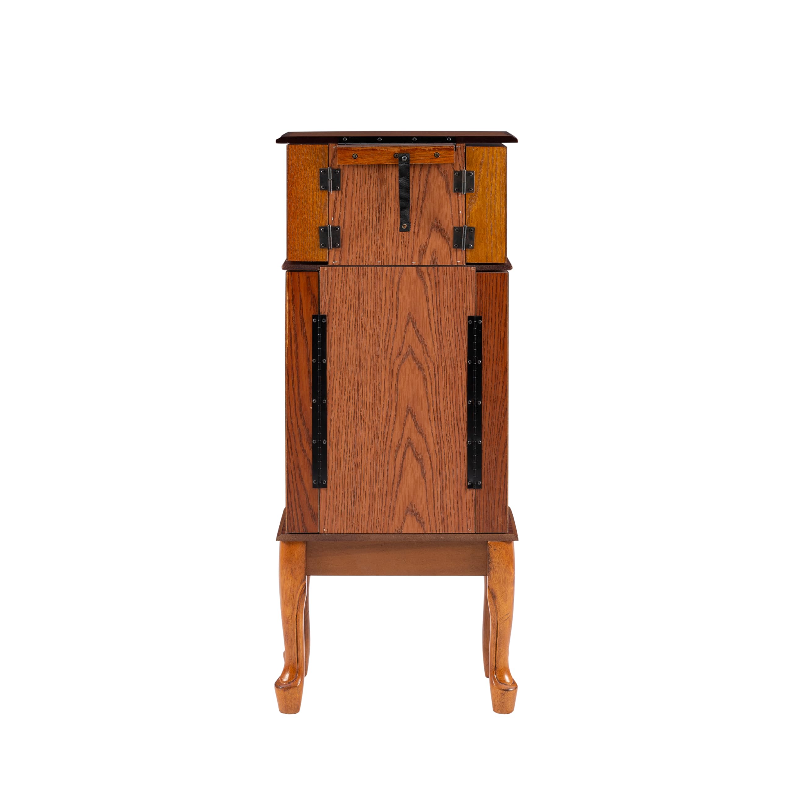 Powell Furniture Powell Jewelry Armoire, Distressed Woodland Oak Black Lining