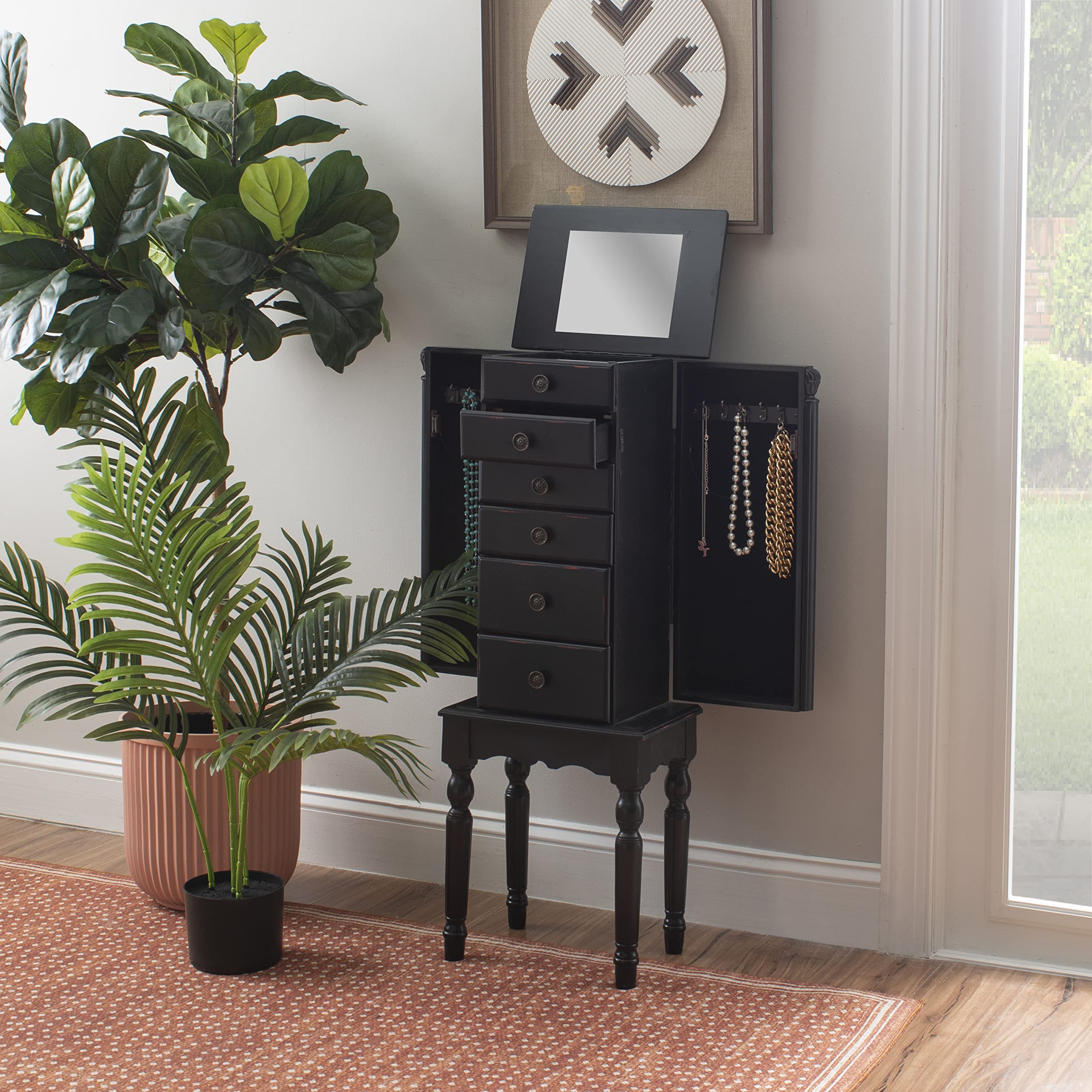 Powell Ebony Jewelry Armoire