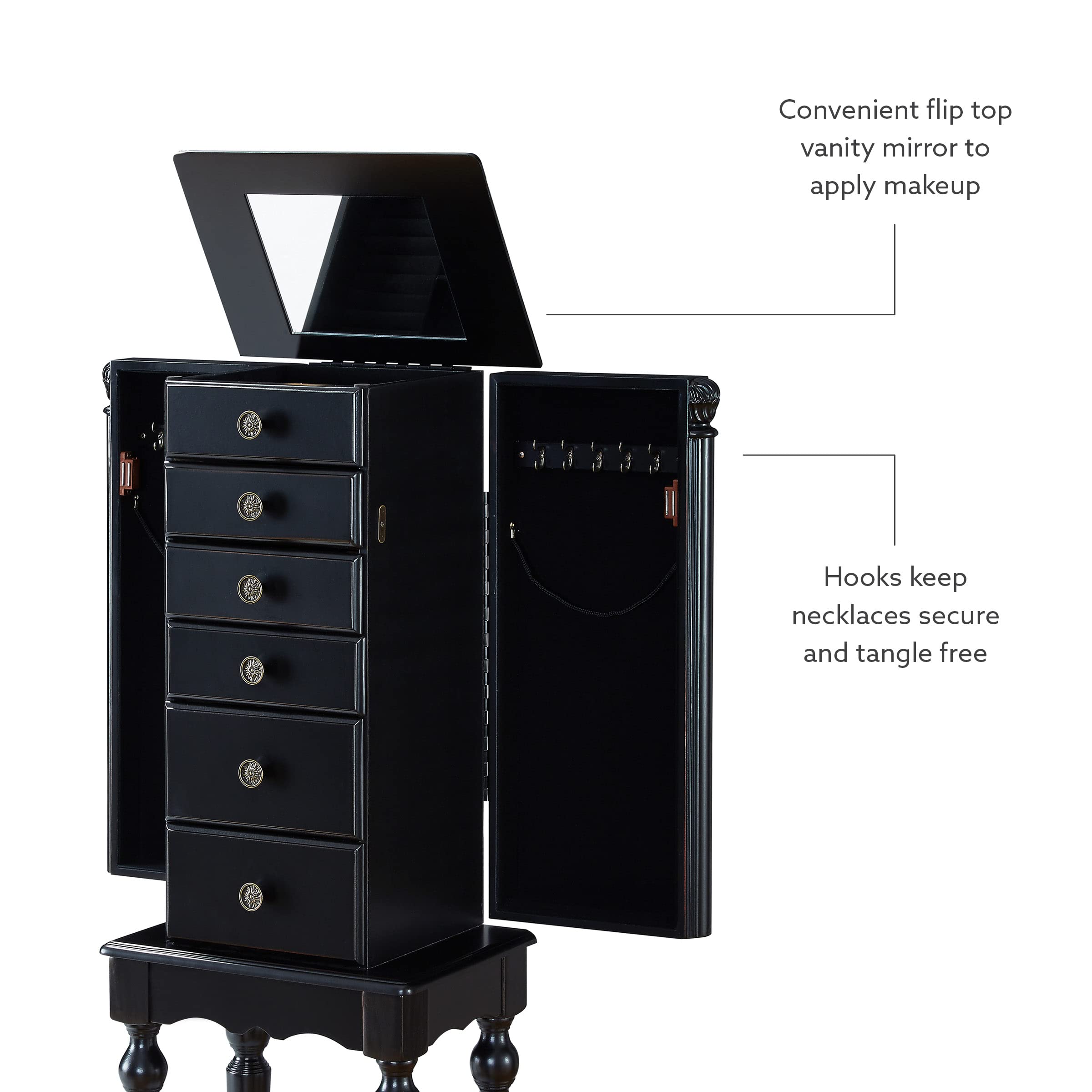 Powell Ebony Jewelry Armoire