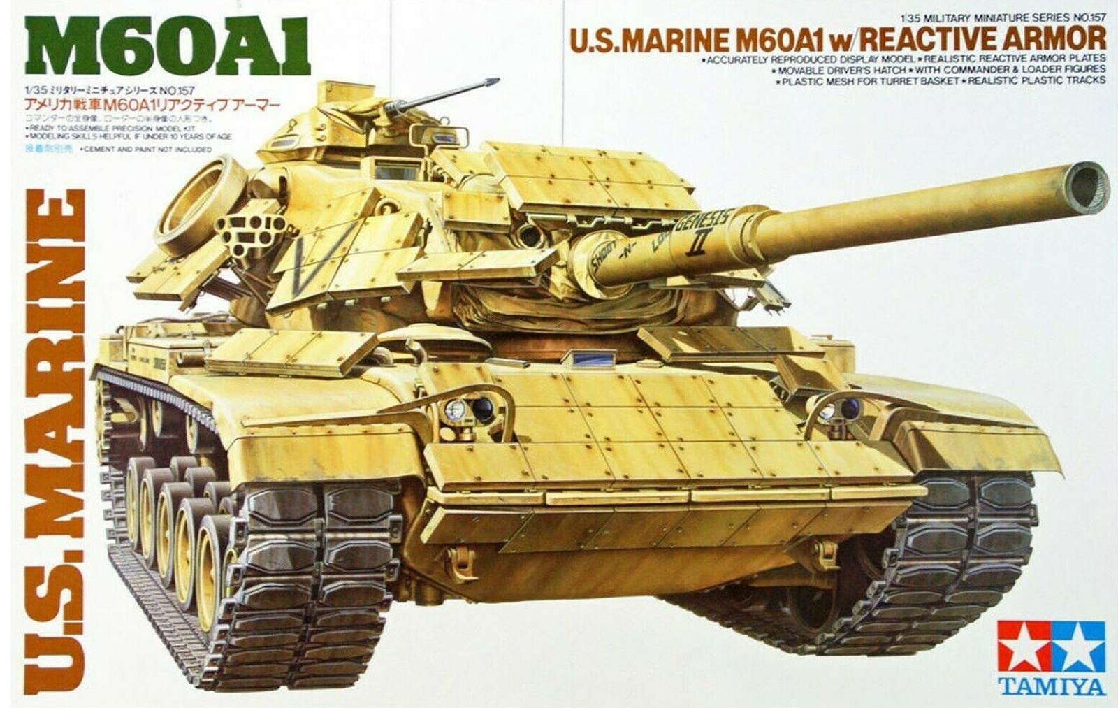 TAMIYA 35157 1/35 U.S. Marine M60A1 Tank Plastic Model Kit
