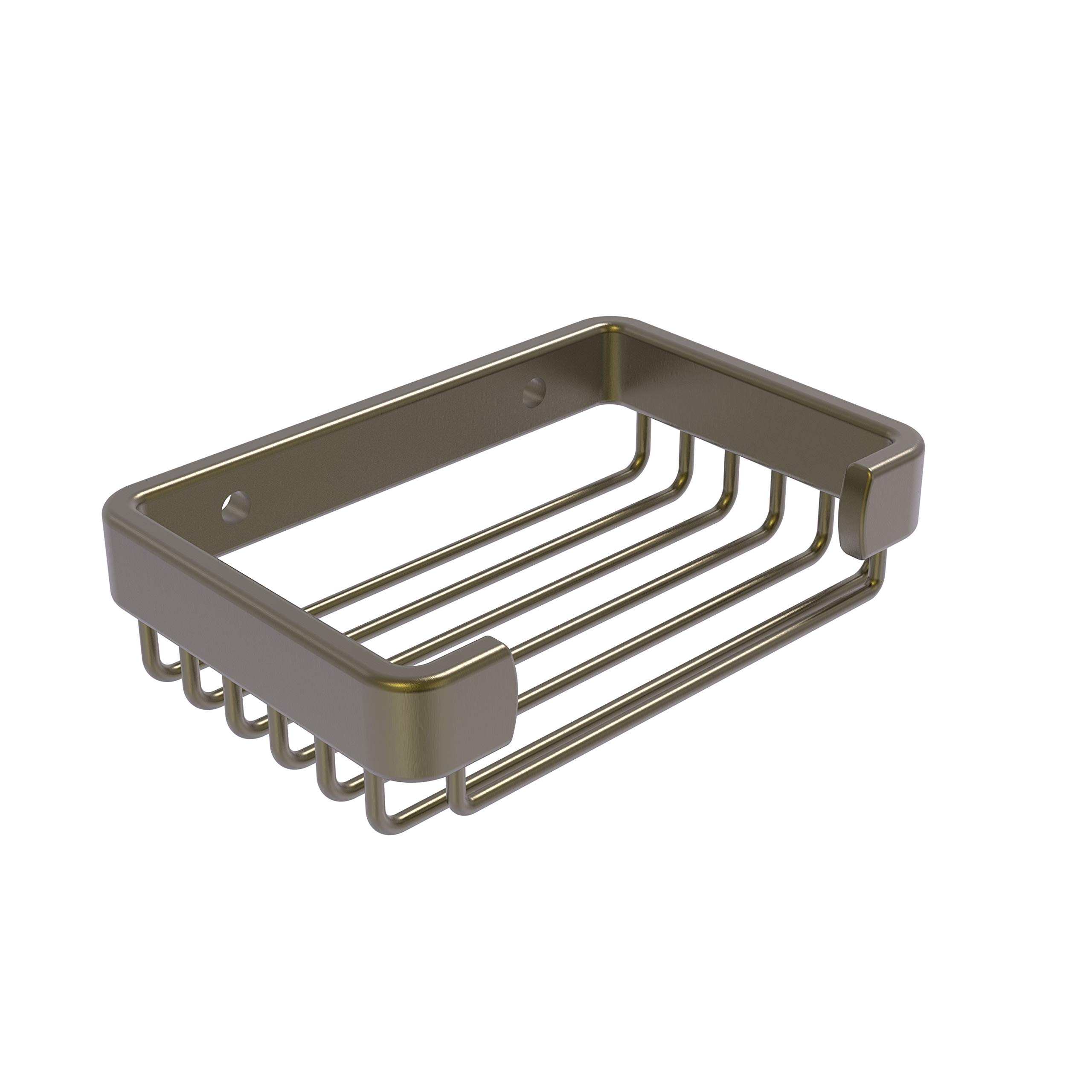 Allied Brass BSK-30SR Rectangular Soap Shower Basket, Polished Nickel