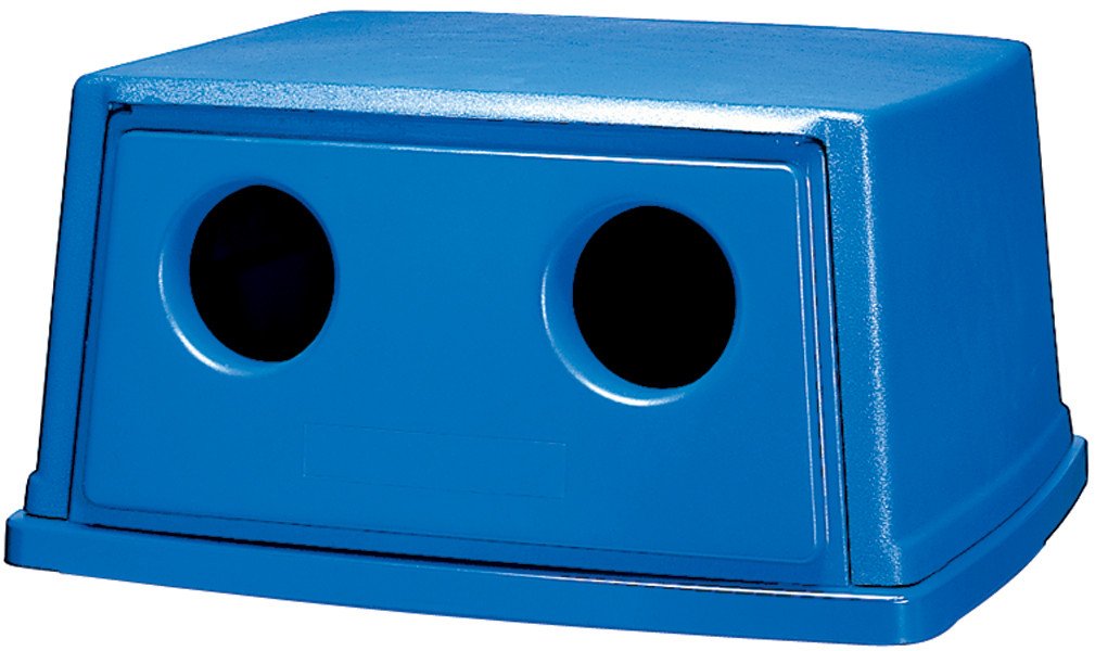 Rubbermaid Commercial Bottle and Can Recycling Lid, 56 Gallon, Blue, FG256L00DBLUE