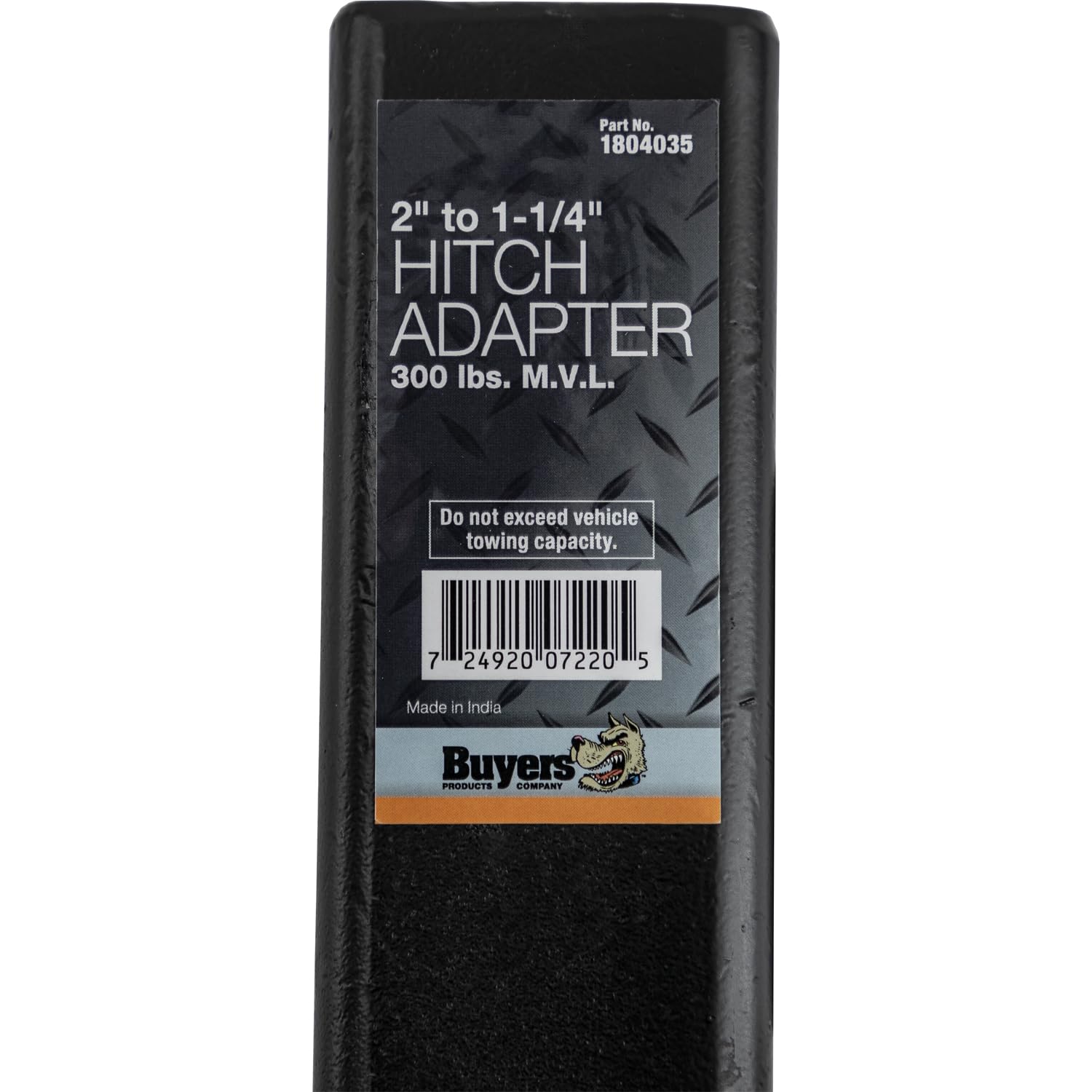 Buyers Products 1804035 2" to 1-1/4" Hitch Adapter