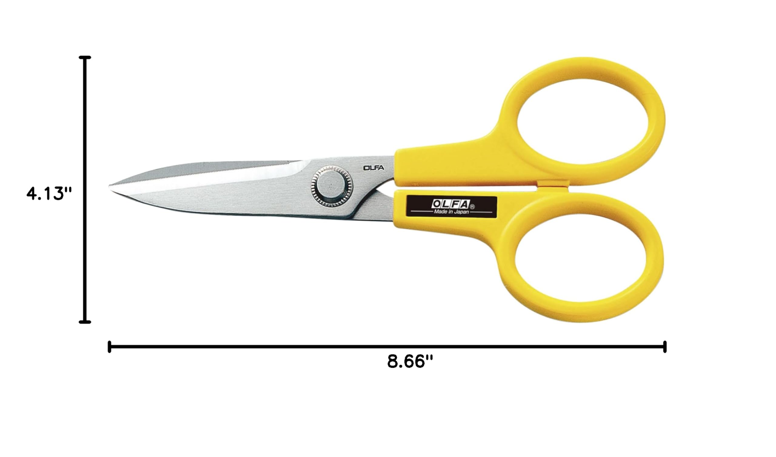 OLFA 7" Serrated Edge Stainless-Steel Scissors (SCS-2) - 7 Inch Multi-Purpose Heavy-Duty Scissors w/ Sharp Blades & Comfort Grip for Home, Office, Fabric, Sewing, Kitchen, Industrial Materials
