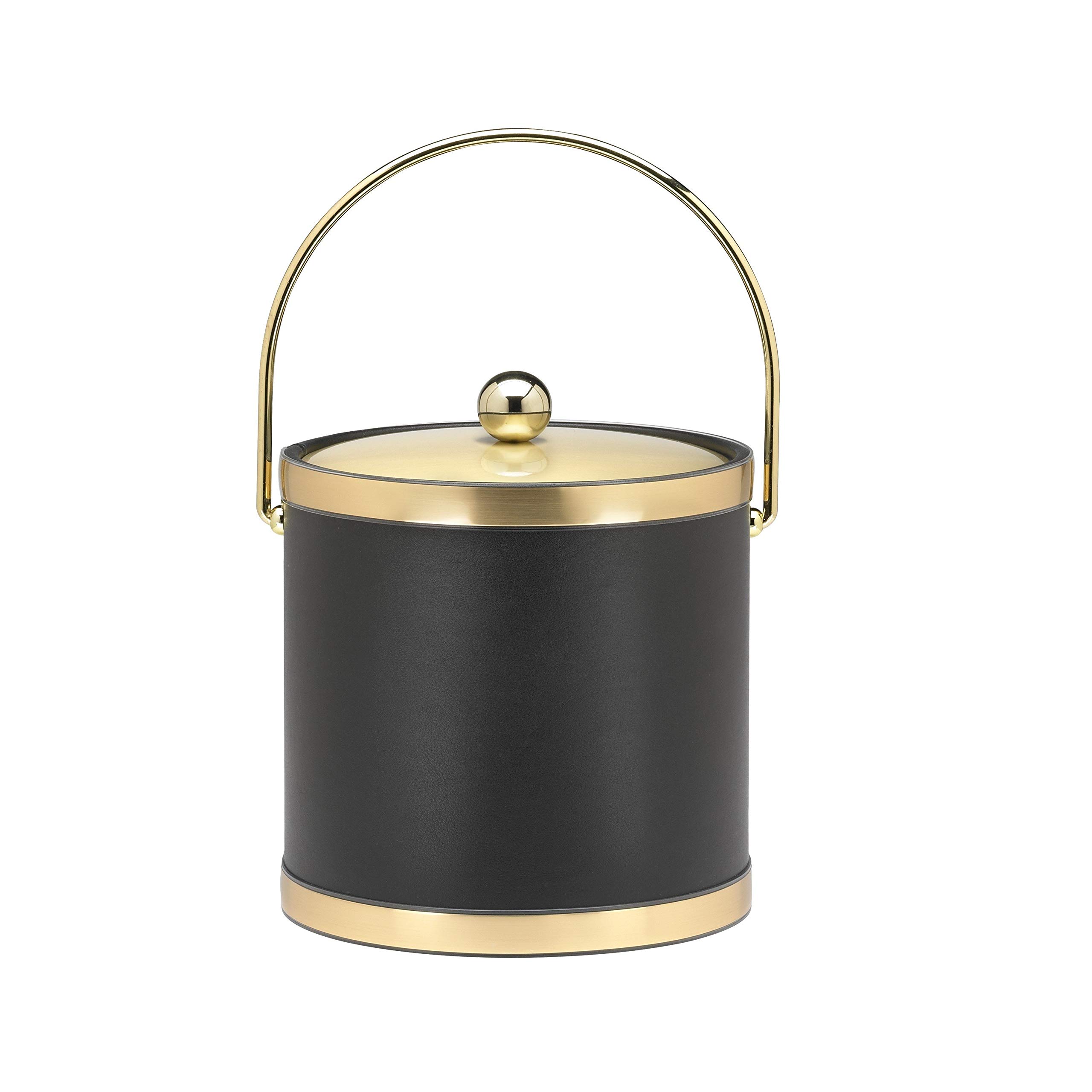 Kraftware Black with Polished Brass