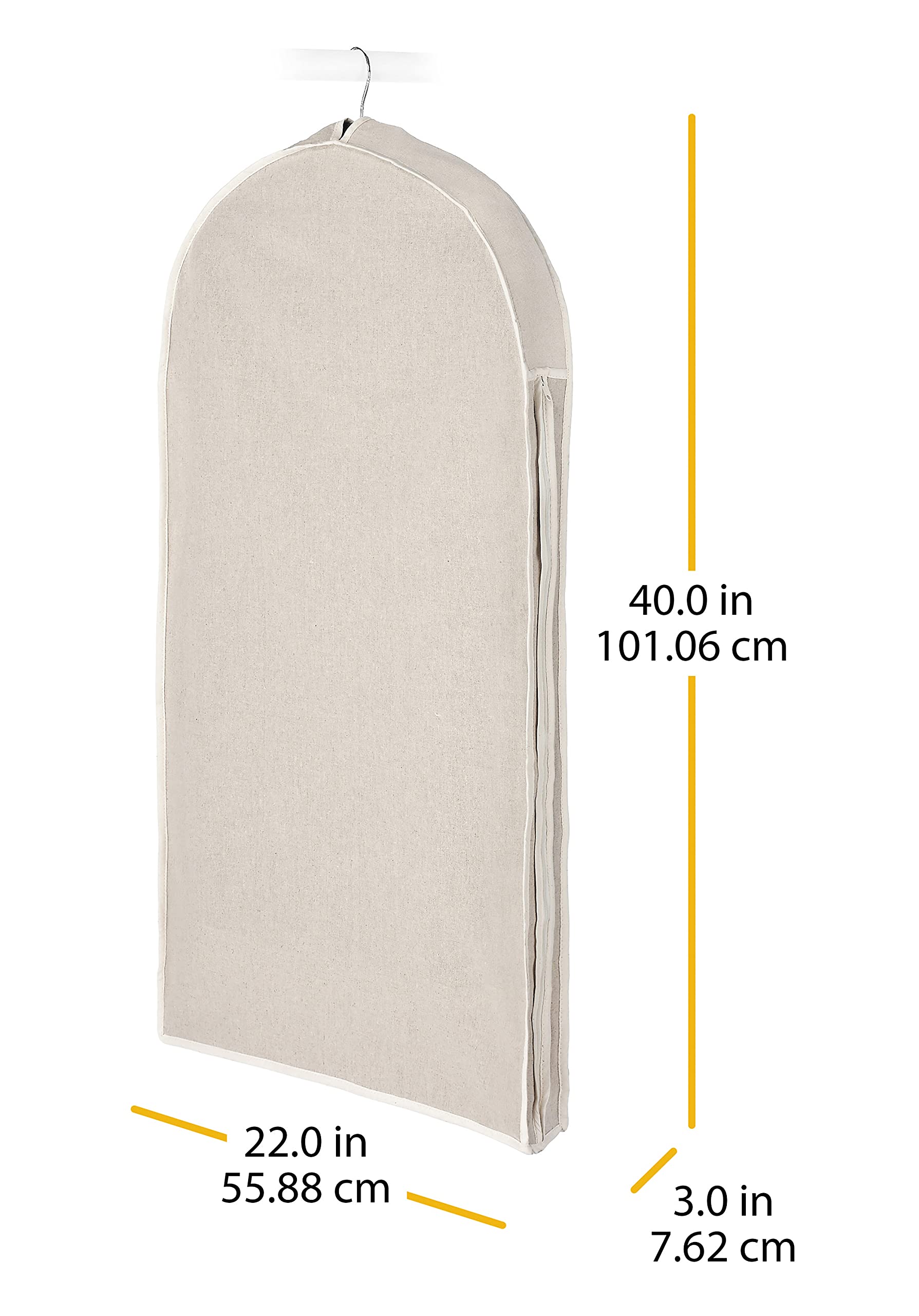 Whitmor Zippered Garment Bag Natural Linen