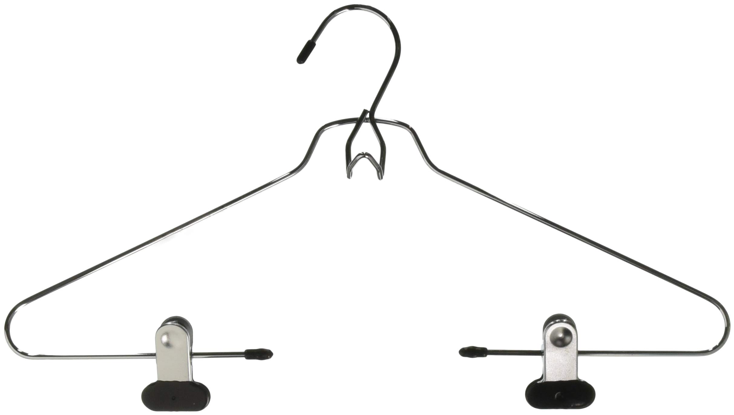 Whitmor Add-On Skirt/Blouse Hanger Set of 2 Chrome / Black