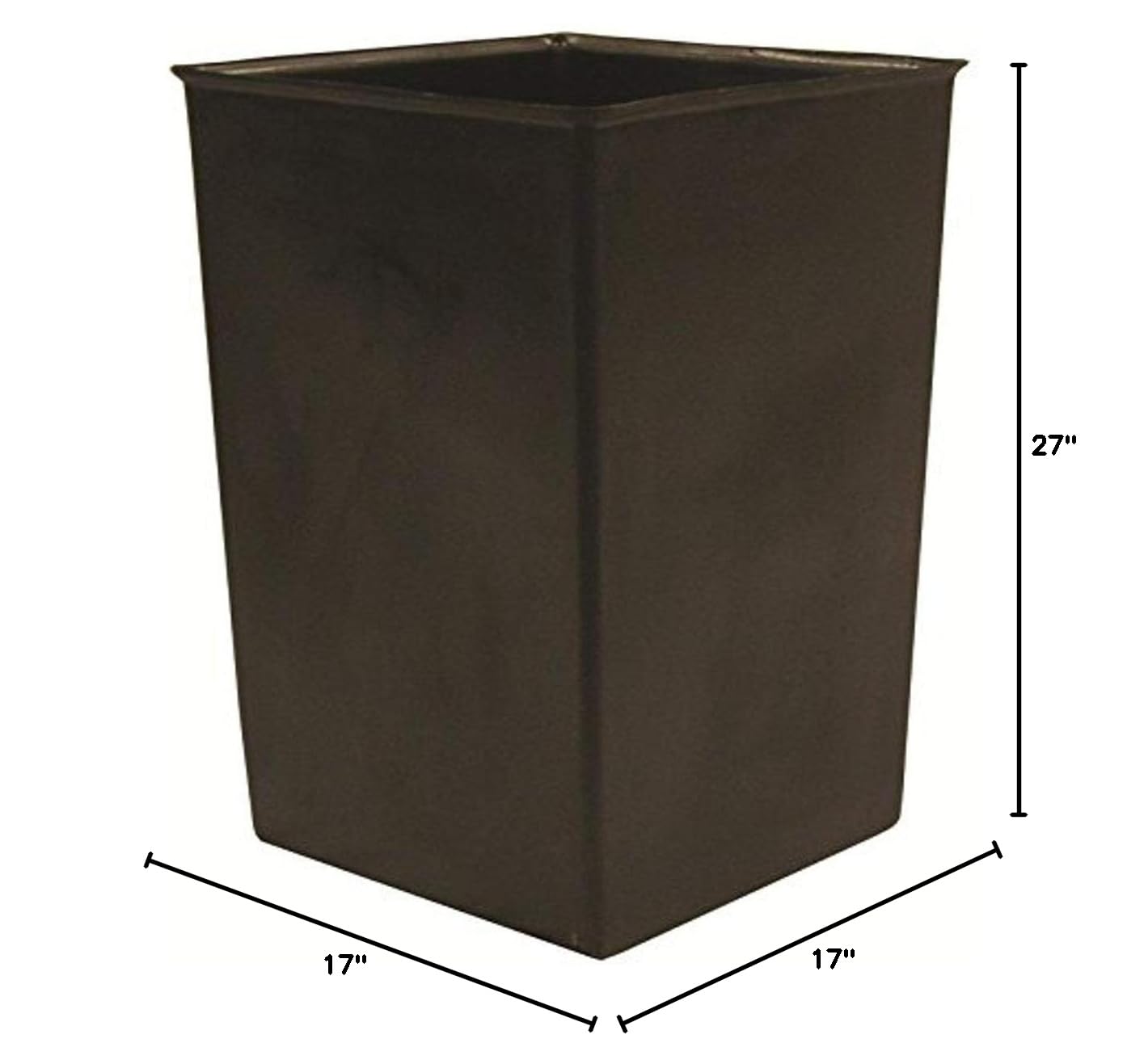 Witt Industries 36R Rigid Plastic Liner, 36 gal, Black