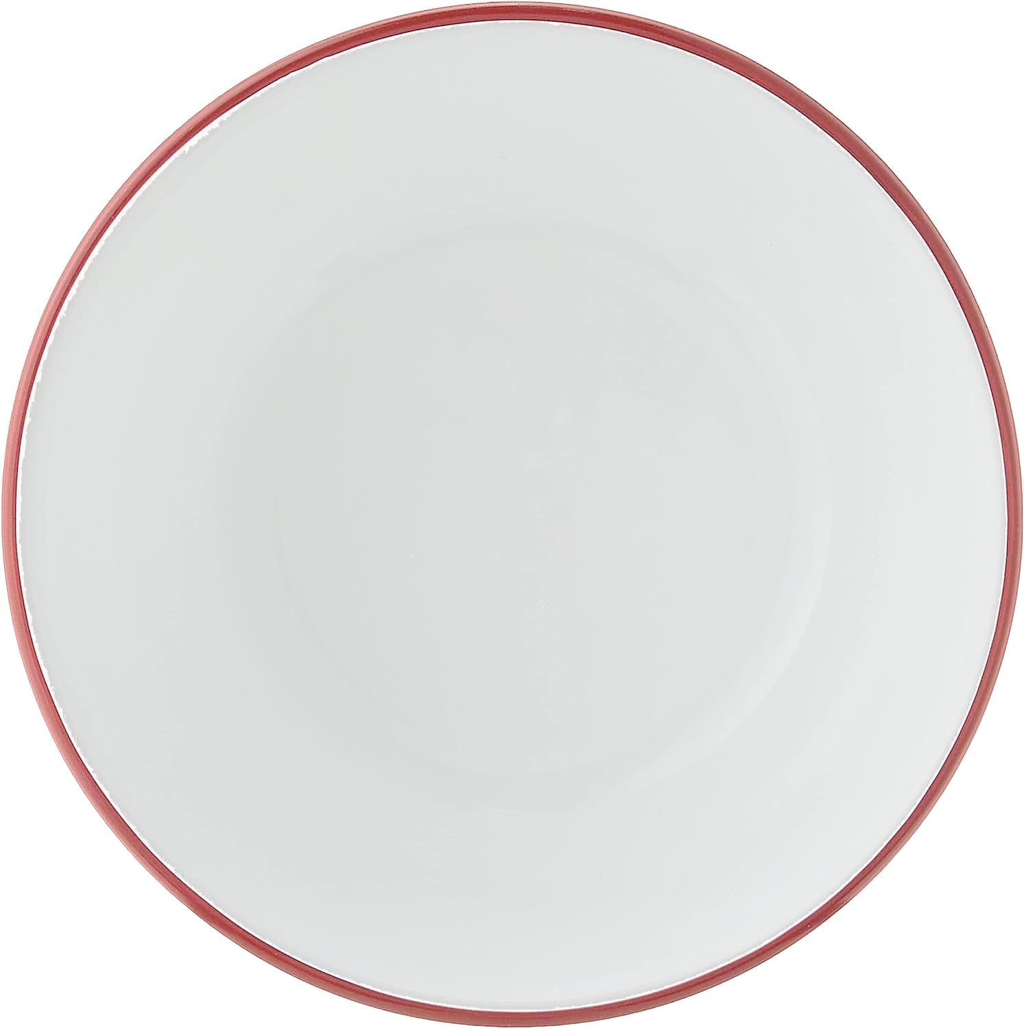 Corelle Vitrelle 28-Oz Bowl, Triple Layer Glass and Chip Resistant, Easy-to-Clean, Lightweight Round Bowl, Red Rim Band