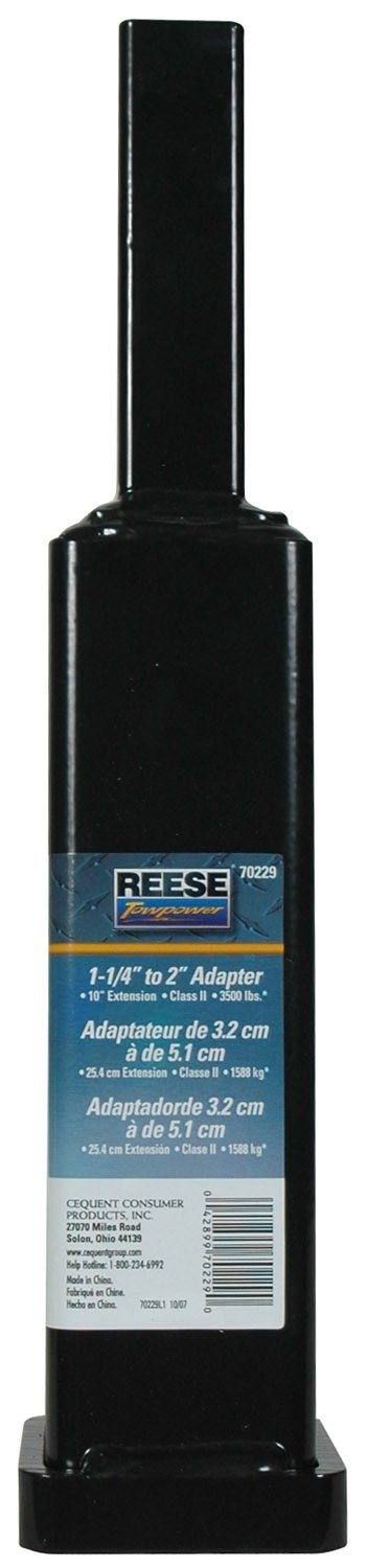 Reese Towpower 7022900 1-1/4" to 2" Receiver Adapter - 10" Long