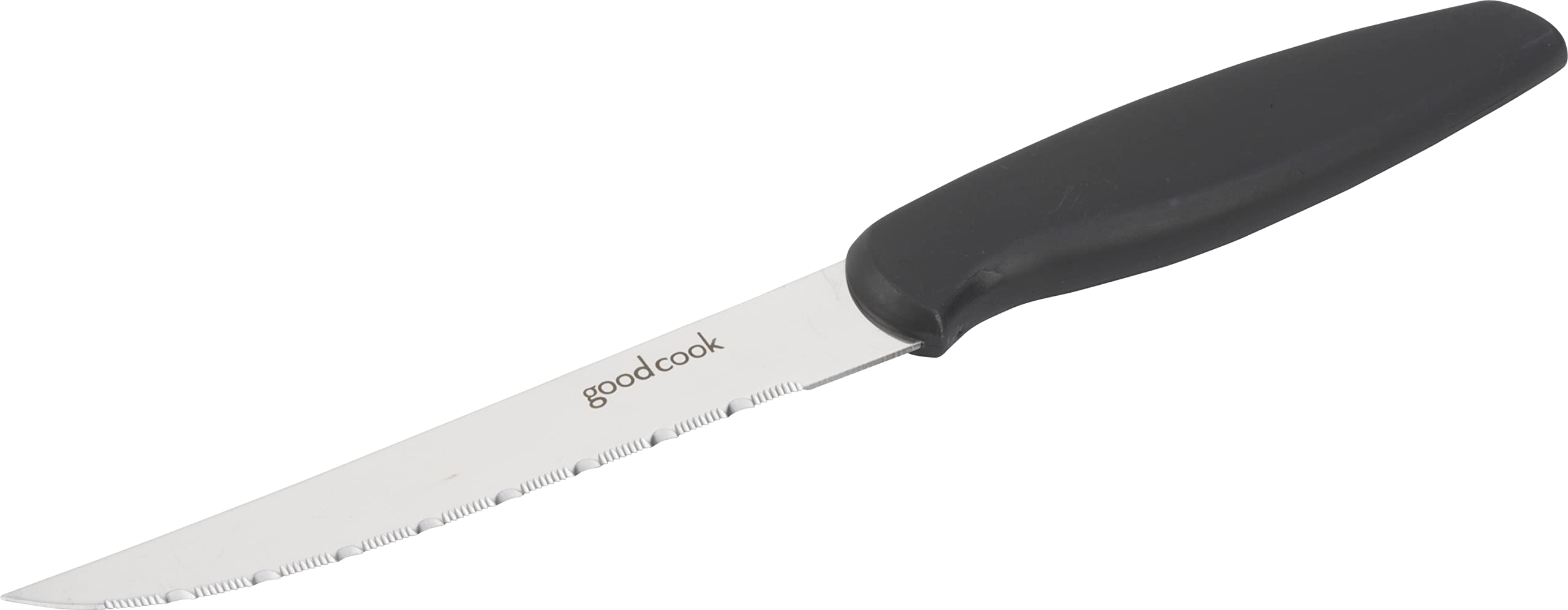 Goodcook 4.5-Inch Serrated Utility Knife, silver/black