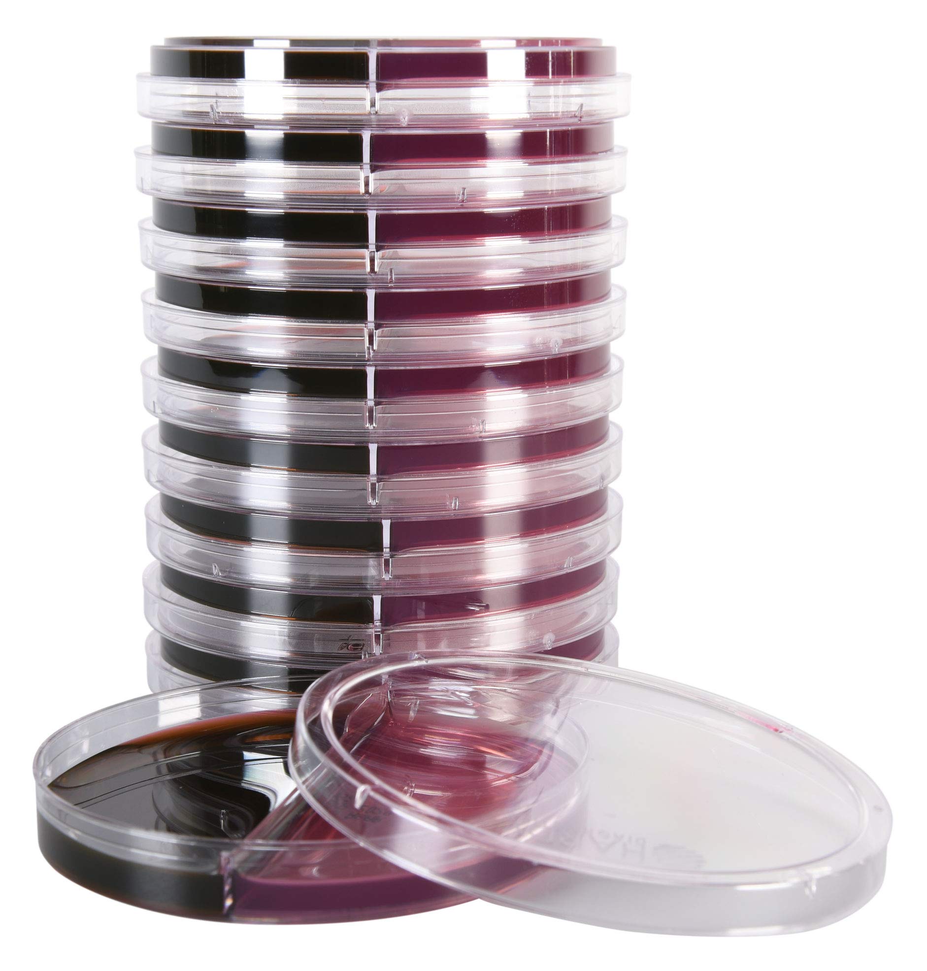 MacConkey/EMB (Eosin Methylene Blue) Agar, 15x100mm Biplate, Order by The Package of 10, by Hardy Diagnostics