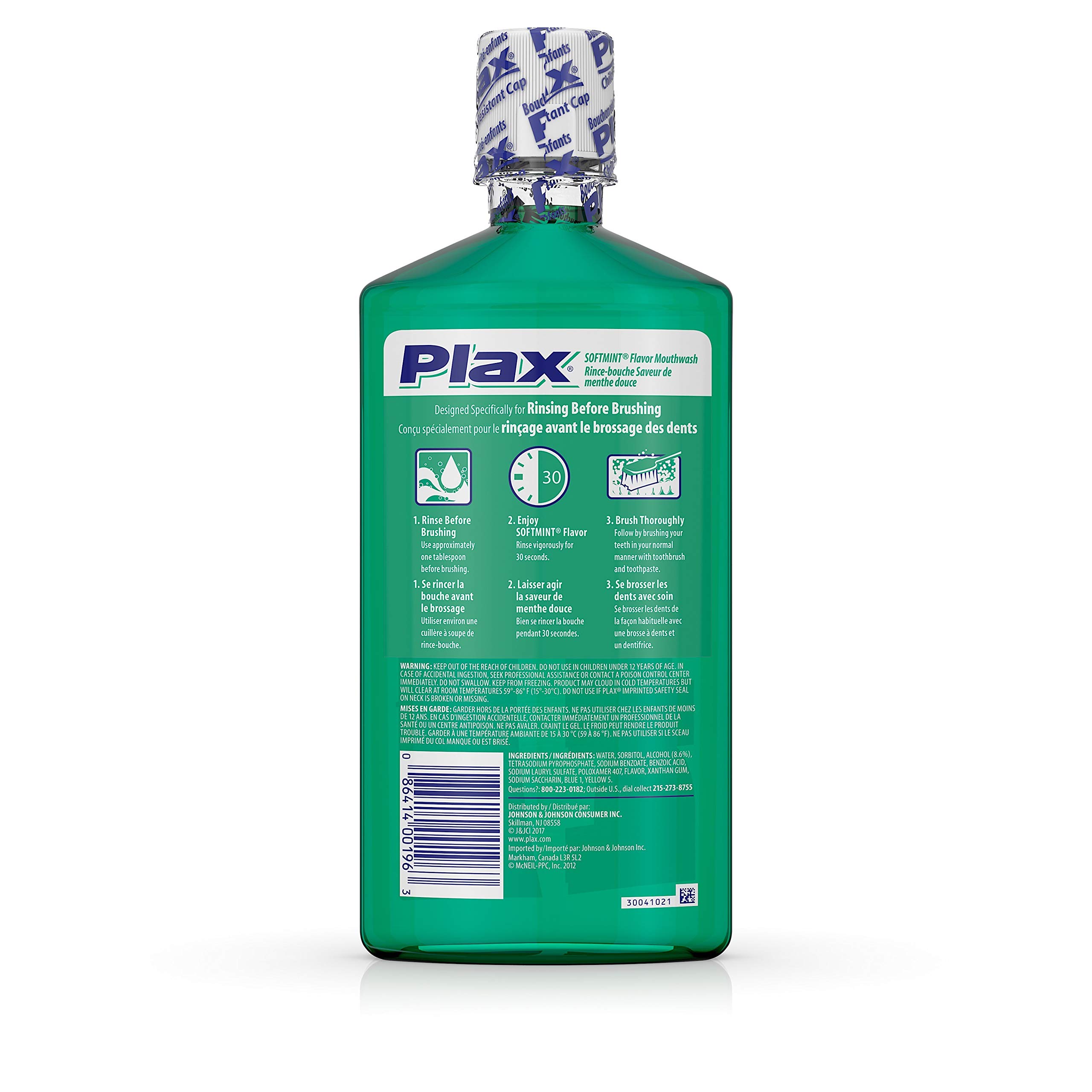 Plax Advanced Formula Plaque Loosening Rinse Softmint Flavor 24 Fl Oz
