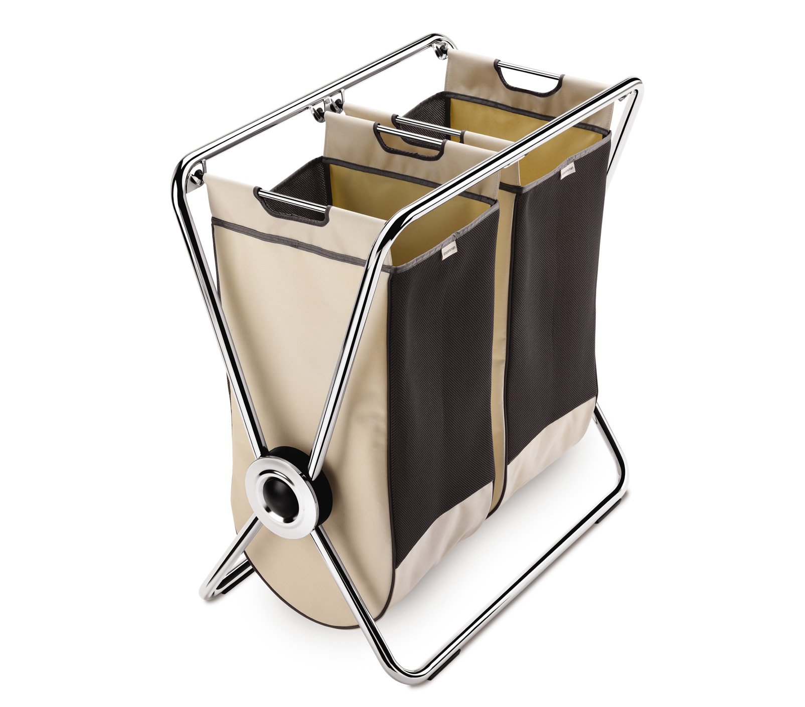 simplehuman Steel X-Frame Laundry Hamper, Double