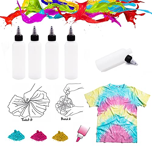 Uyuxxu 20 Pack 4oz Boston Squeeze Bottles,Clear Dispensing Bottles with Twist Top Cap,Plastic Squeeze Bottles for Crafts,Kitchen,Household