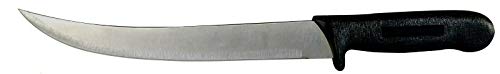 10” Breaking Butcher Knife - Cimiter - Curved Blade Black Handle - Cozzini Cutlery Imports (10" Breaking Knife)