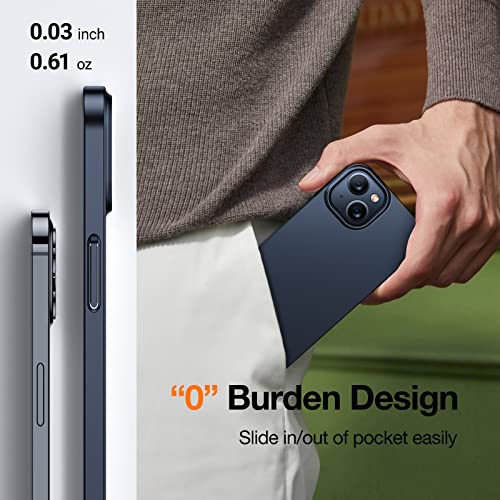 TORRAS Slim Fit for iPhone 13 Mini Case, Ultra-Thin Velvety Touch Secure Grip Case for iPhone 13 Mini Case Scratch-Resistant Slim Hard Plastic iPhone Mini 13 Case Protection Cover,Matte Black