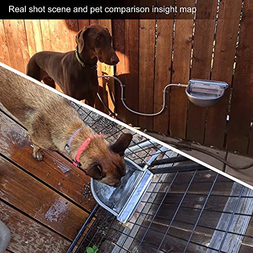 CPROSP Automatic Waterer for Livestock Stainless Steel with Float Valve, Horse Bowl with GHT 3/4ββ, 2 X M10 Screw Set