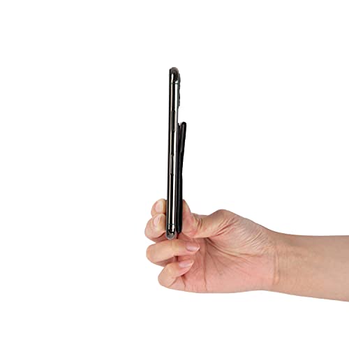 MOFT Cell Phone Stand with 2 Viewing Angles for Andriod, iPhone and All Smartphones, Repositionable, Residue-Free 3-in-1 Adhesive Wallet Stand (Pure Black)