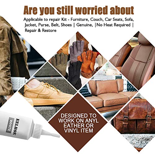 Advanced Leather Repair Gel, Professional DIY Leather and Vinyl Repair Kit, Leather Repair Cream (Grey, 20ml)