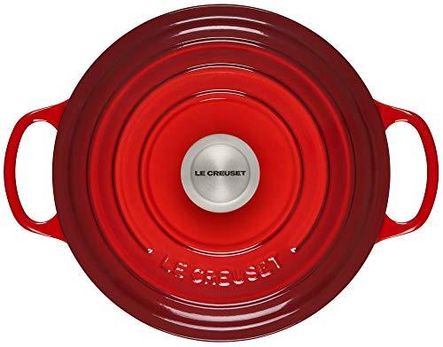 Le Creuset Enameled Cast Iron Signature Sauteuse Oven, 3.5 qt, Cerise