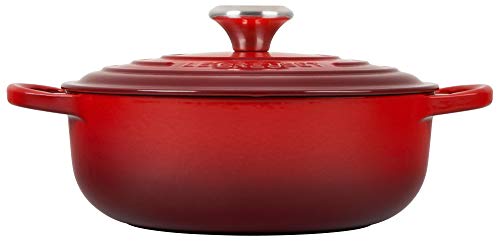 Le Creuset Enameled Cast Iron Signature Sauteuse Oven, 3.5 qt, Cerise