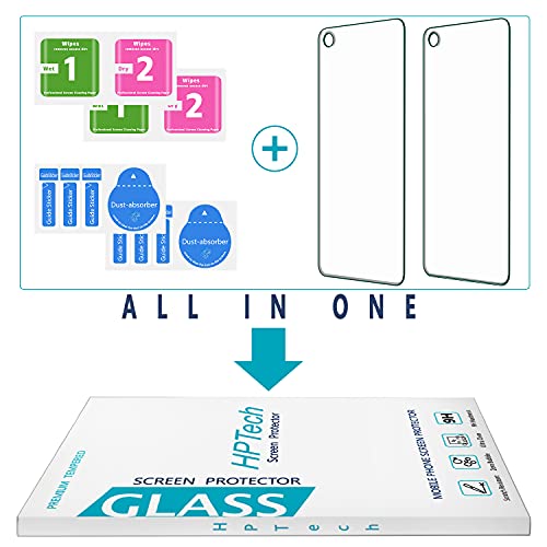 HPTech (2-Pack) Compatible for Moto G Power 2021 Tempered Glass Screen Protector, 9H Hardness, Cutout Camera Hole, HD Clear Case Friendly