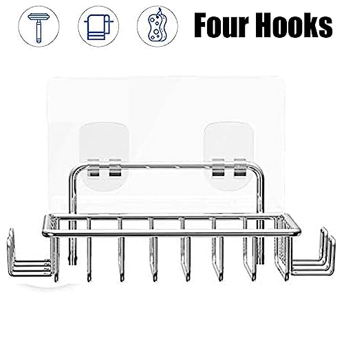 HESOMED Shower Caddy,Soap Holder with Adhesives, No Drilling SUS 304 Rustproof Steel Storage Shower Rack for Bathroom and Kitchen (Silver)