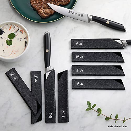 Cangshan 1026641 8-Piece Steak Knife Guard Set, Black
