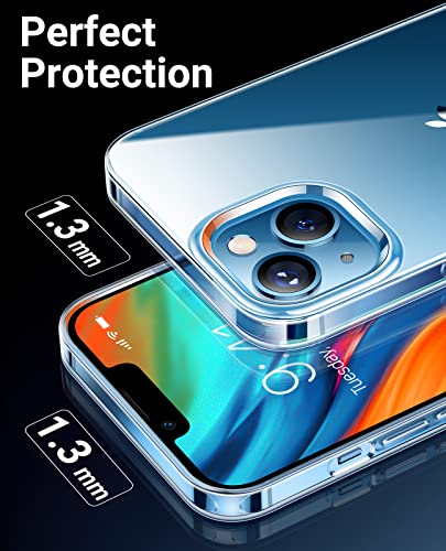 TORRAS Crystal Clear iPhone 13 Mini Case, Ultra-Thin Slim Fit Phone Cases for iPhone 13 Mini, [Long Lasting Clarity] Soft Silicone iPhone Mini 13 Case, Crystal Clear