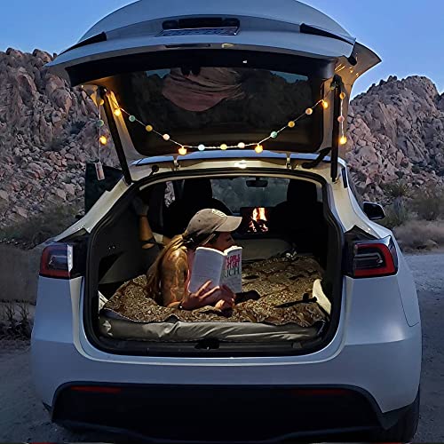 TESCAMP Camping Mattress ONLY for Tesla Model Y CertiPUR Memory Foam Car Mattress, Storage Bag & Sheet Provided, Portable, Foldable, Space Saver, in Car Sleeping, Twin Size